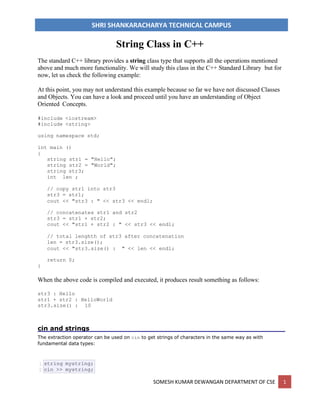 C string _updated_Somesh_SSTC_ Bhilai_CG | PDF