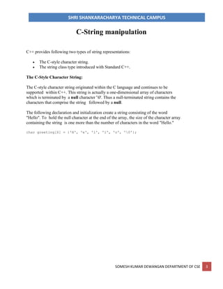 C string _updated_Somesh_SSTC_ Bhilai_CG | PDF