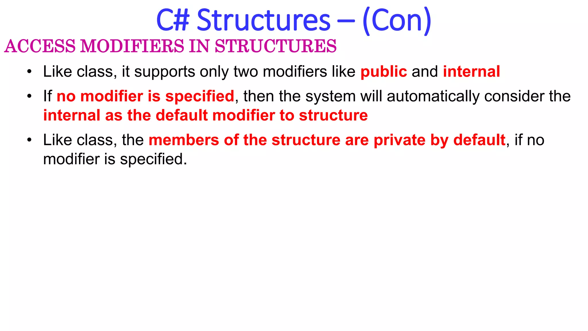 C# structure | PPTX