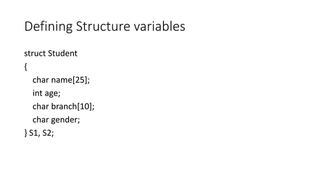 C structures | PPT