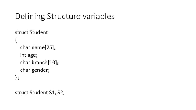 C structures | PPT