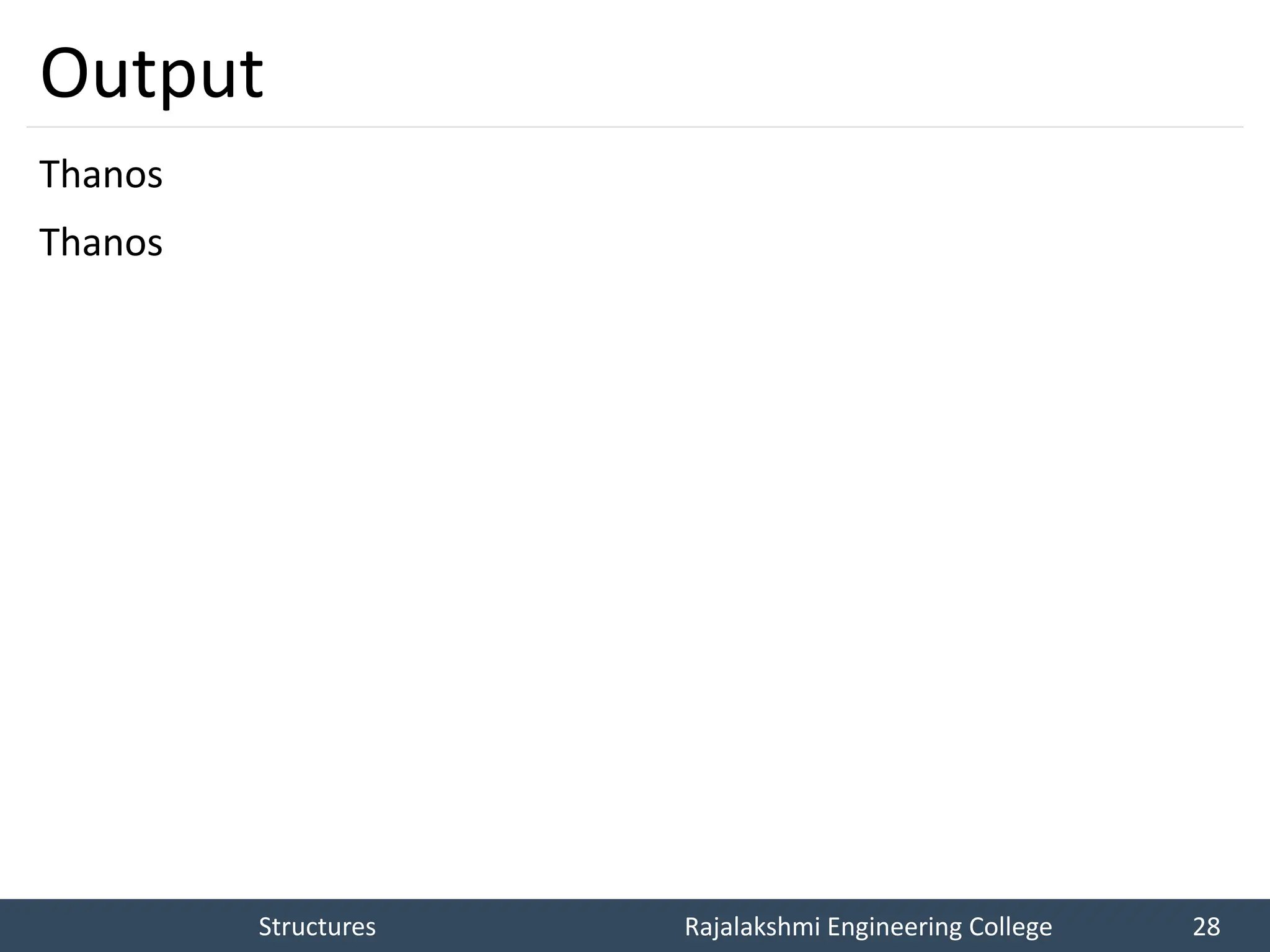 C Structures Computer Science And Engineering Department Ppt