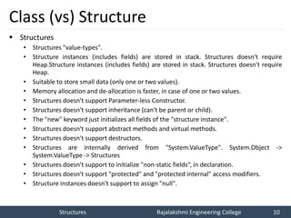 C# Structures - Computer Science and Engineering Department | PPT