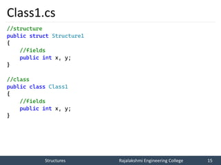 C# Structures - Computer Science and Engineering Department | PPT