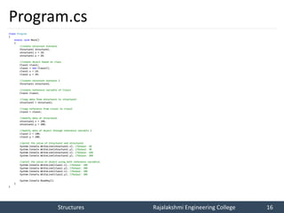 C# Structures - Computer Science and Engineering Department | PPT