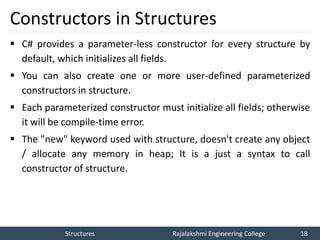C# Structures - Computer Science and Engineering Department | PPT