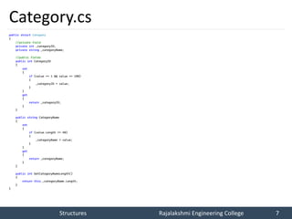 C# Structures - Computer Science and Engineering Department | PPT