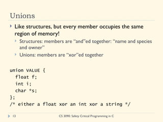 C Structures And Unions | PPT | Programming Languages | Computing