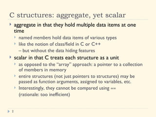 C Structures And Unions | PPT | Programming Languages | Computing