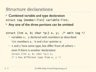C Structures And Unions | PPT | Programming Languages | Computing