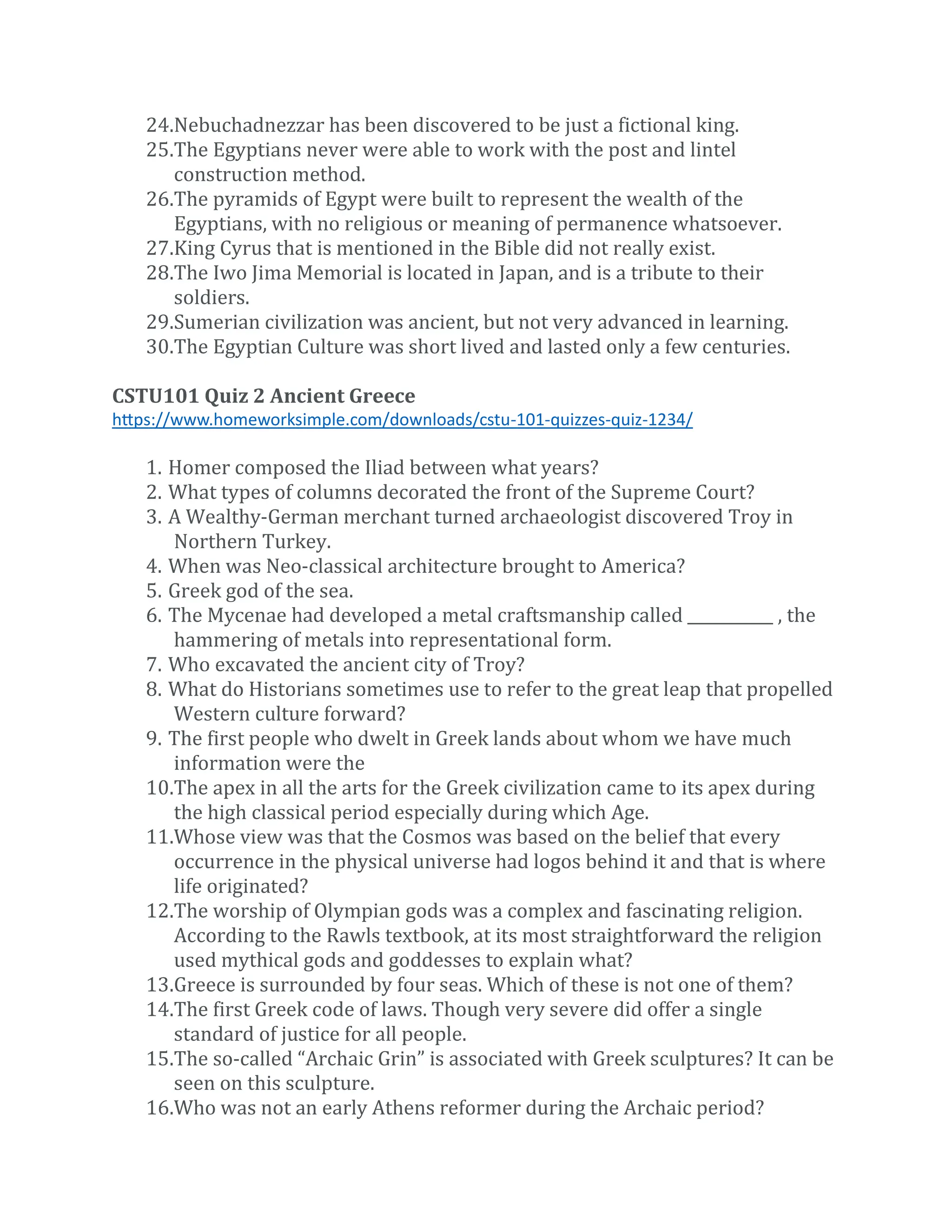 CSTU 101 Quiz Review Liberty University Updated | DOCX