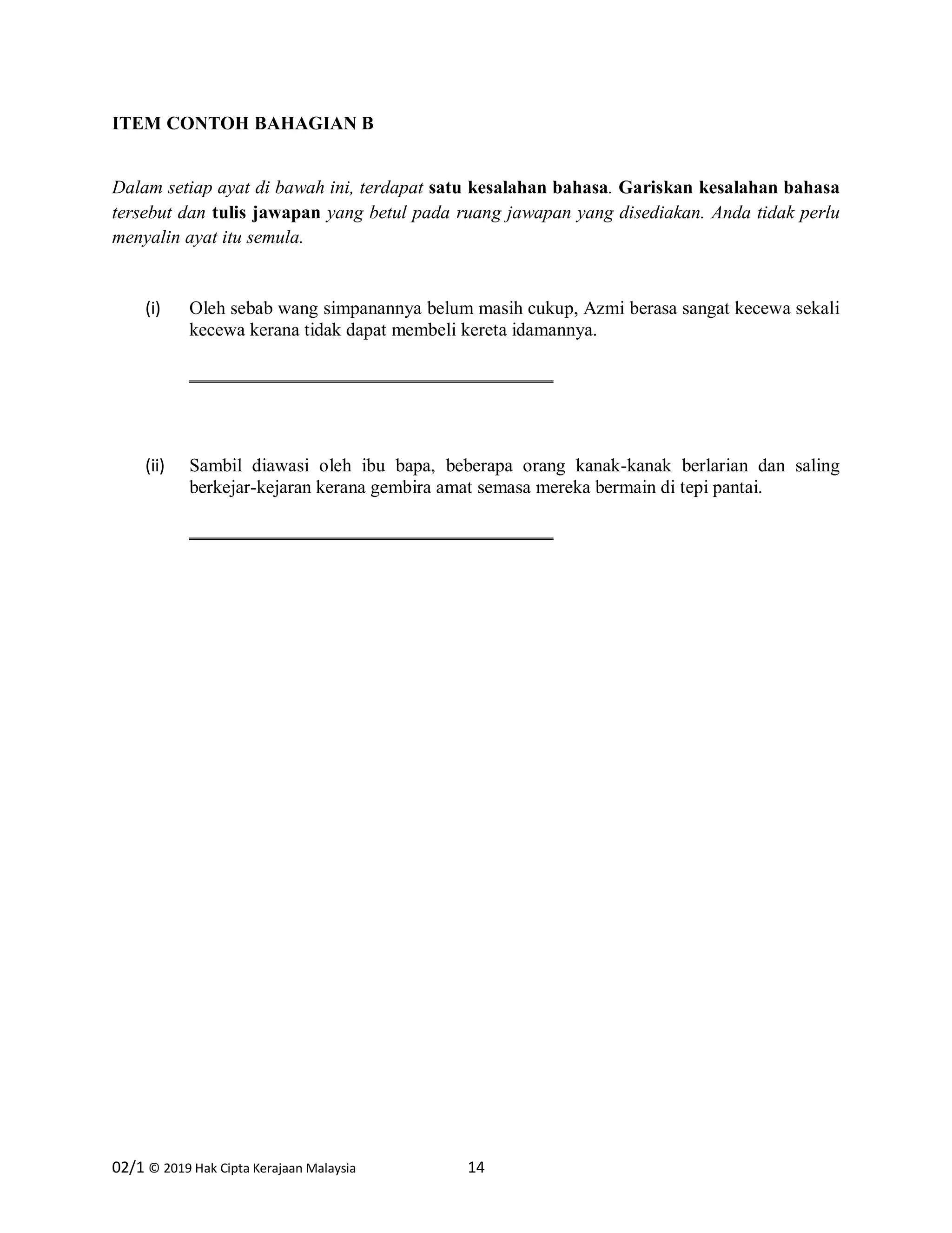 02 1 ITEM CONTOH BAHAGIAN B-TATABAHASA | PDF