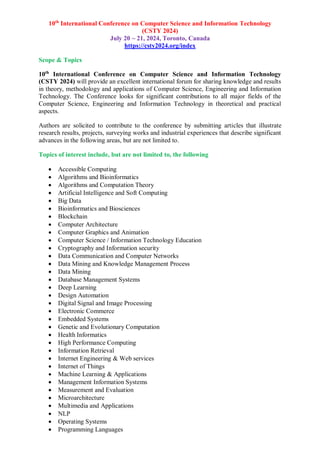 Submit Your Research Articles - 10th International Conference on ...