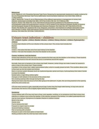 Csu urinary tract infection | PDF