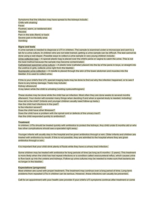 Csu urinary tract infection | DOCX