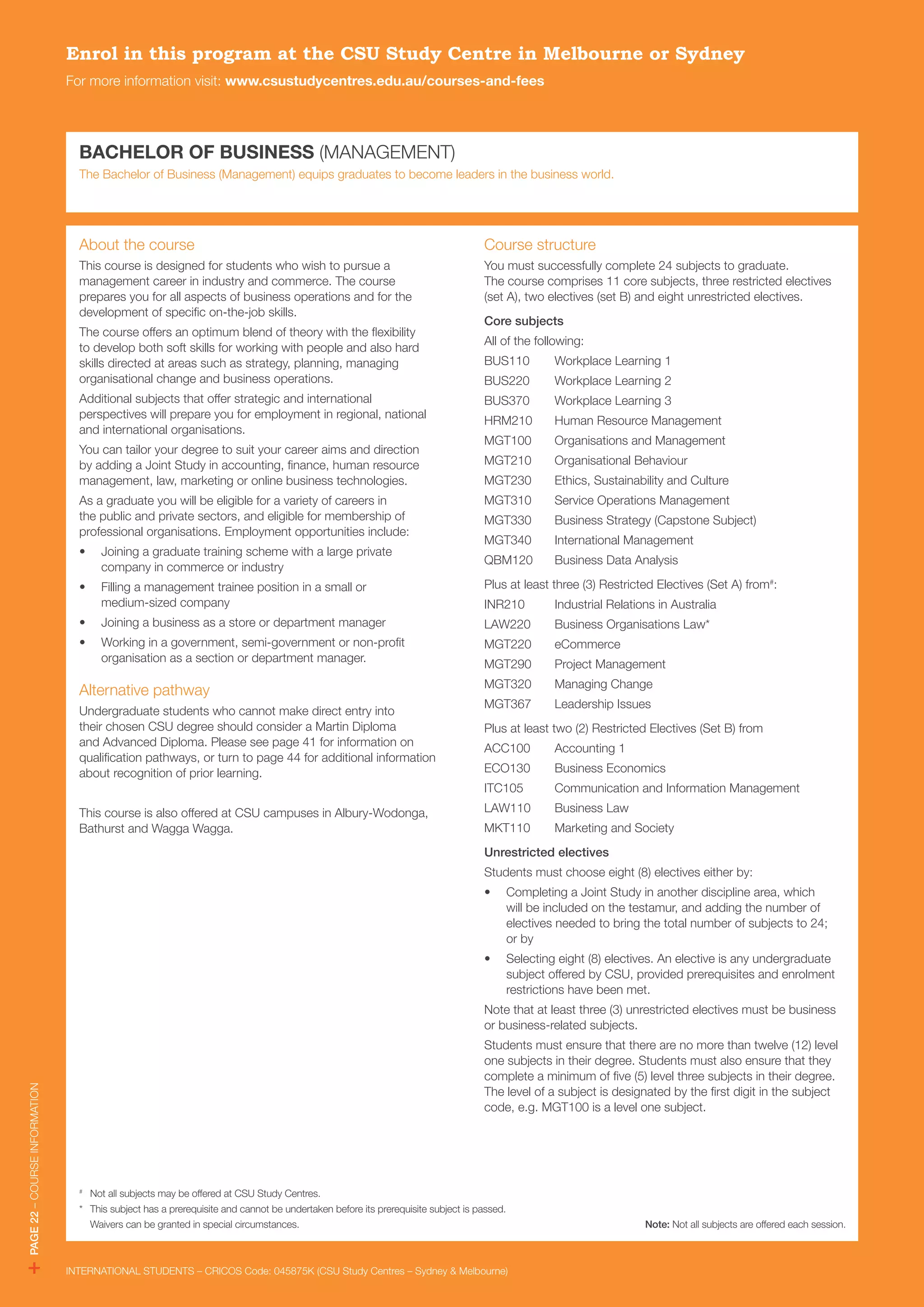 Charles Sturt University Csu brochure16 | PDF