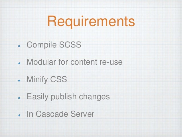Modular Css With Sass In Cascade Server