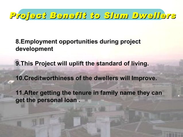 A Slum Redevelopment Project | PPT