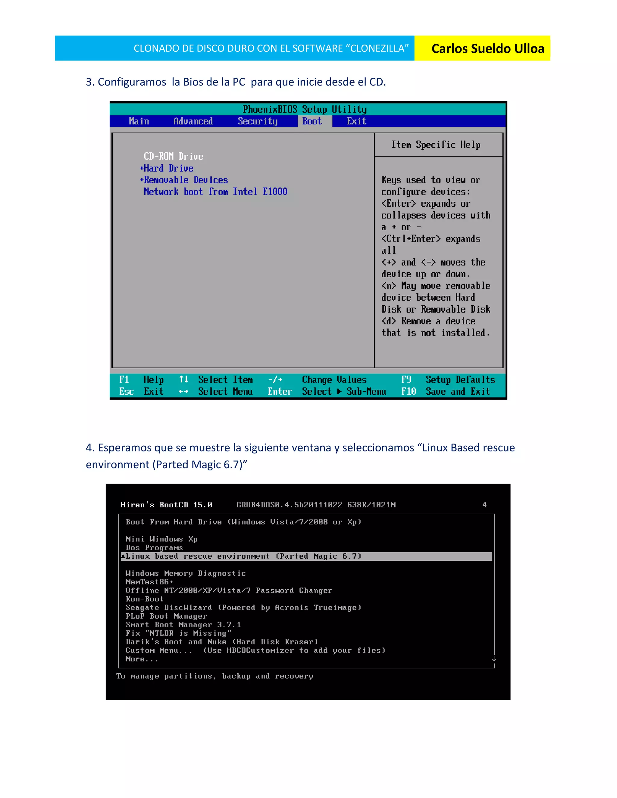 Manual Clonado Clonezilla | PDF
