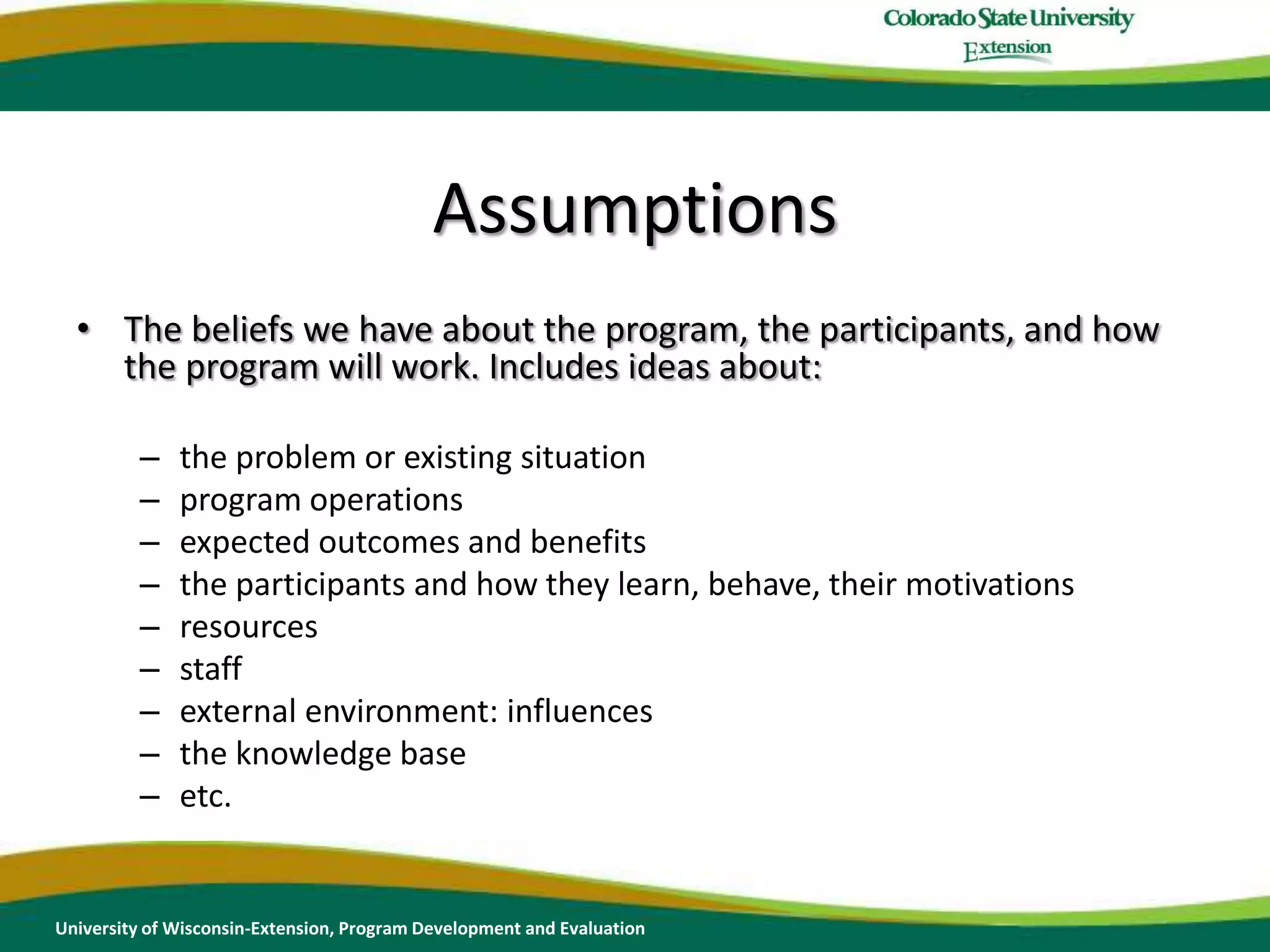 CSU Extension, Engagement and the Logic model | PPTX