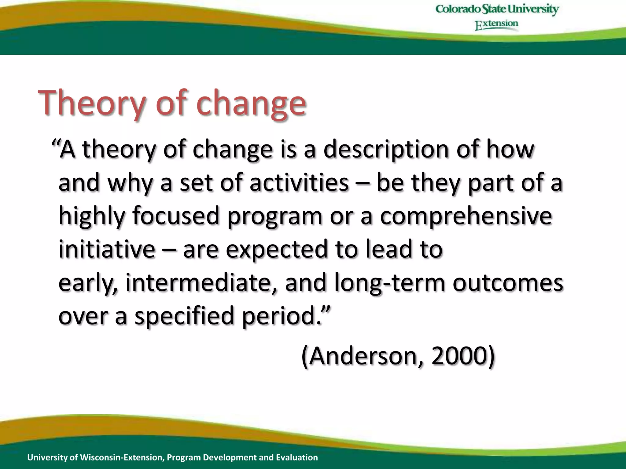 CSU Extension, Engagement and the Logic model | PPTX