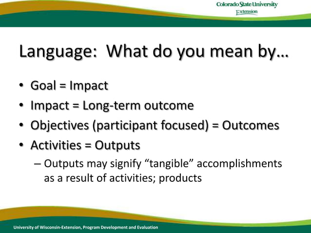 CSU Extension, Engagement and the Logic model | PPTX