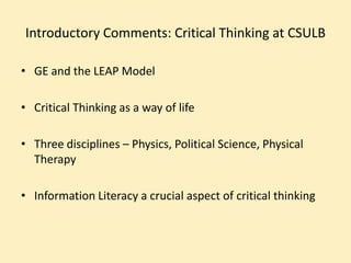 Csulb assessment forum presentation | PPT