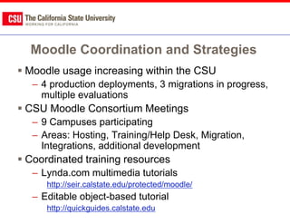 Current CSU LMS Activities: Campus and Systemwide Strategies | PPTX