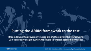 Introducing ARRM: A Framework to Fight Accessibility Apathy | PDF