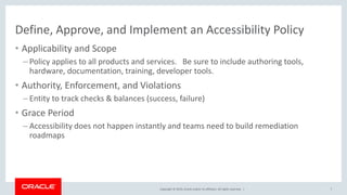 How Oracle Integrates Accessibility into the Development Process | PPT