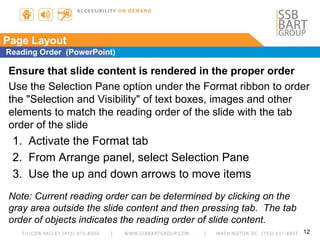 CSUN Creating Accessible Content in MS Office 2010 | PPT