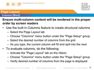 CSUN Creating Accessible Content in MS Office 2010 | PPT
