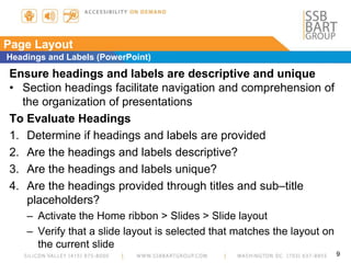CSUN Creating Accessible Content in MS Office 2010 | PPT