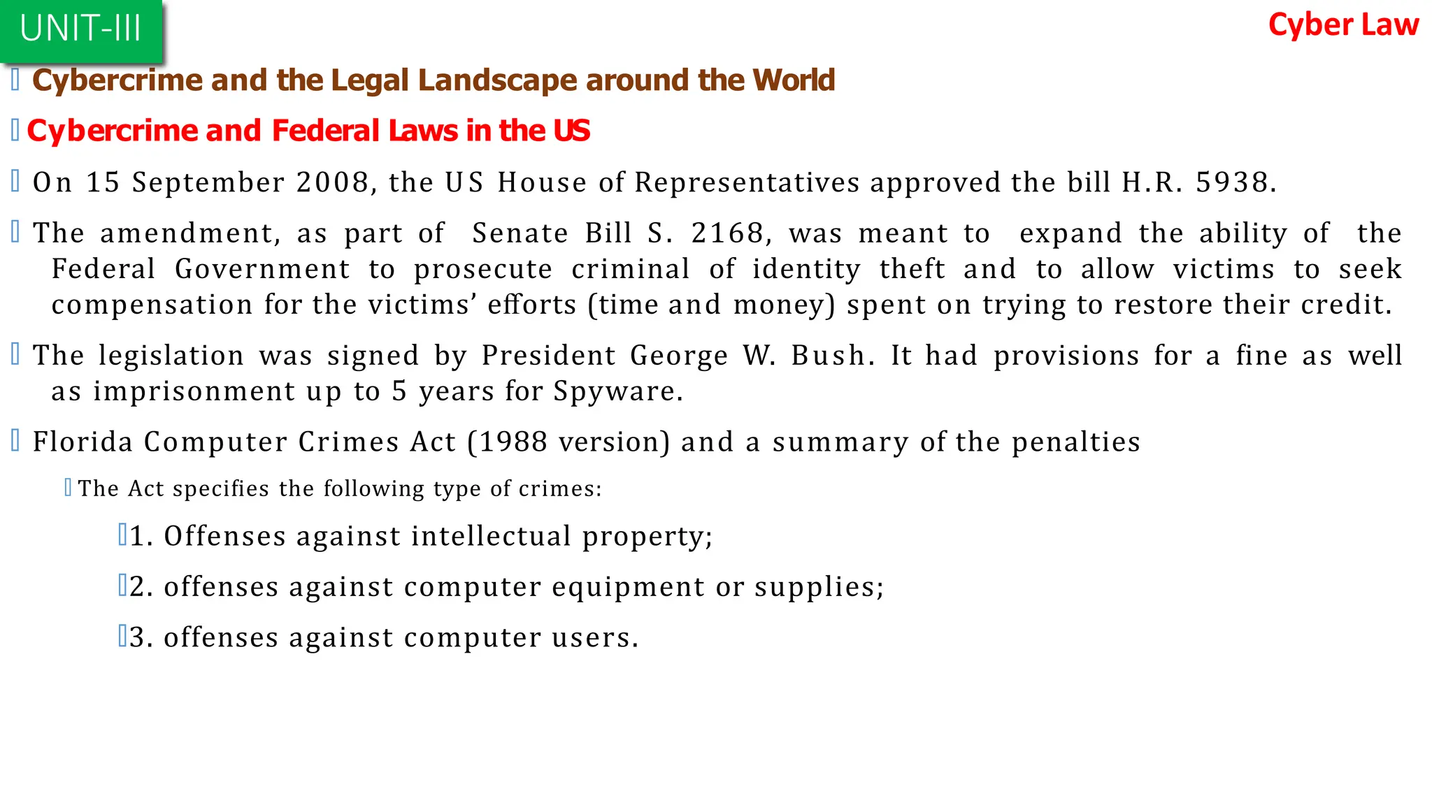 CYBER SECURITY :Cyber Law – The Legal Perspectives | PPTX