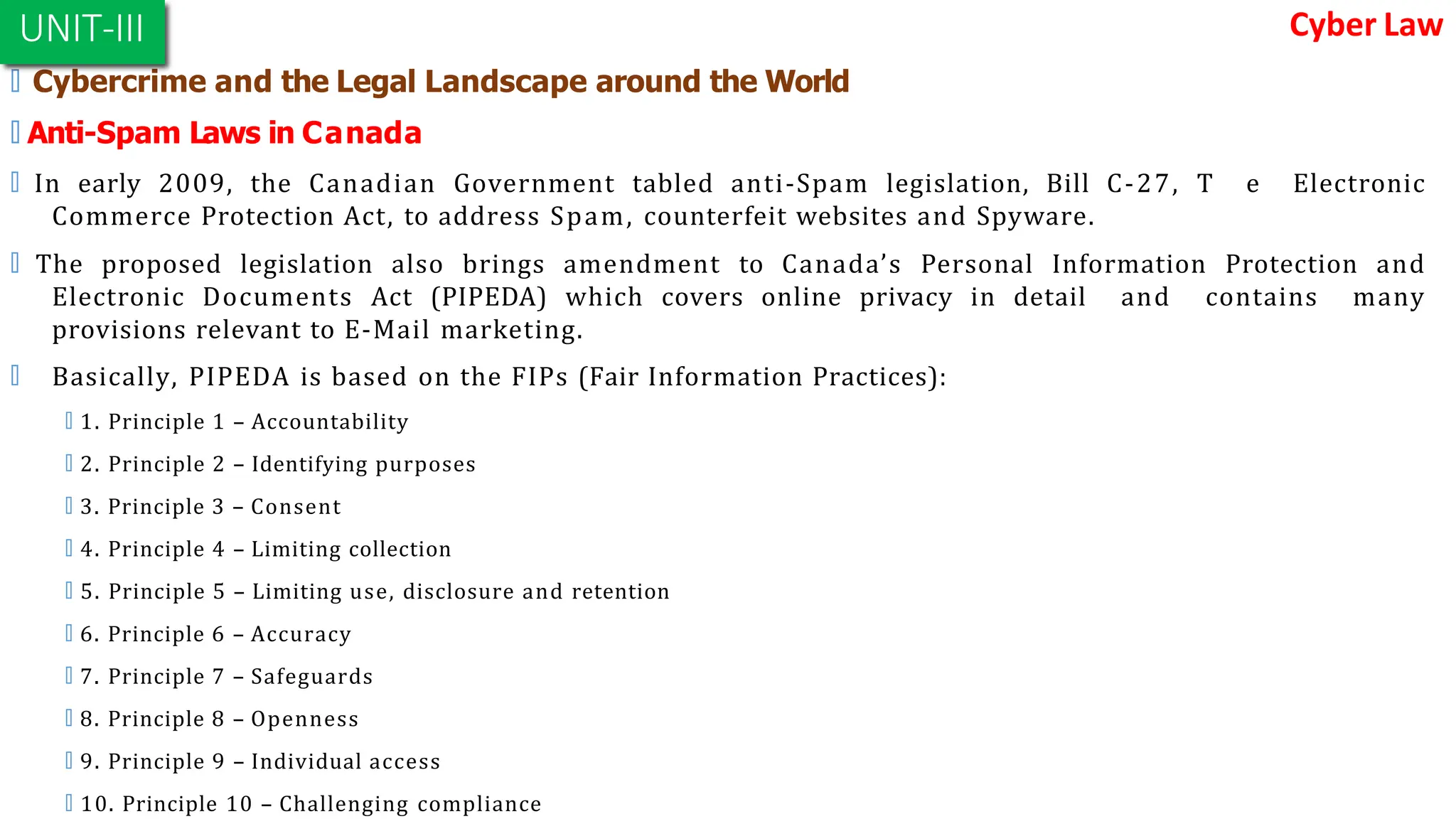 CYBER SECURITY :Cyber Law – The Legal Perspectives | PPTX