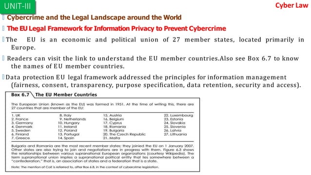 CYBER SECURITY :Cyber Law – The Legal Perspectives | PPTX | Crime ...