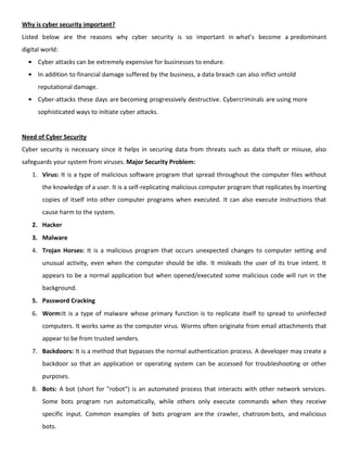 Cyber Security Notes Unit 1 for Engineering | PDF