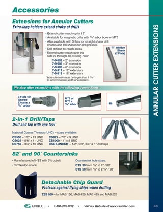 CS Unitec Annular Cutters & Accessories | PDF | Woodworking | Arts and ...