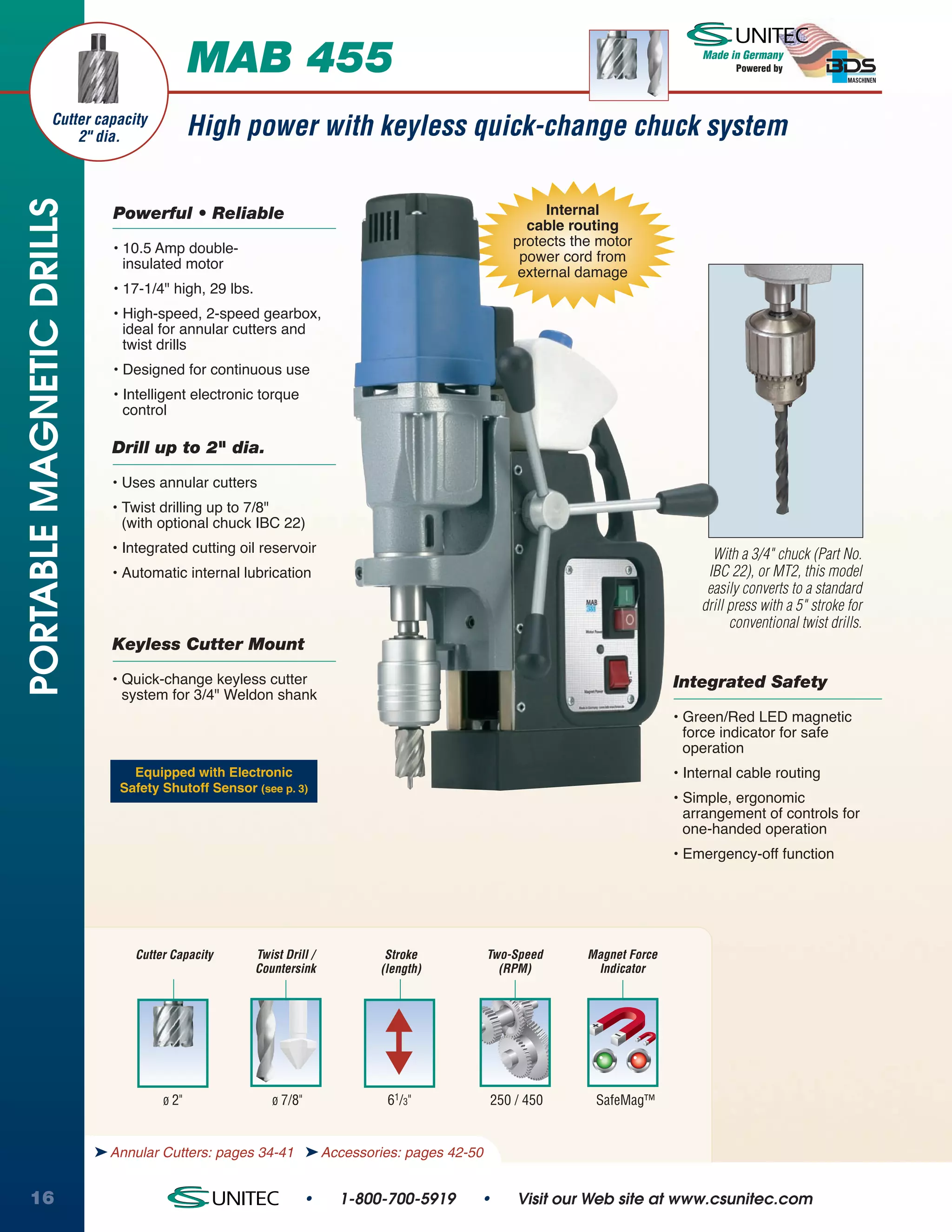 CS Unitec Portable Magnetic Drilling Machine | PDF