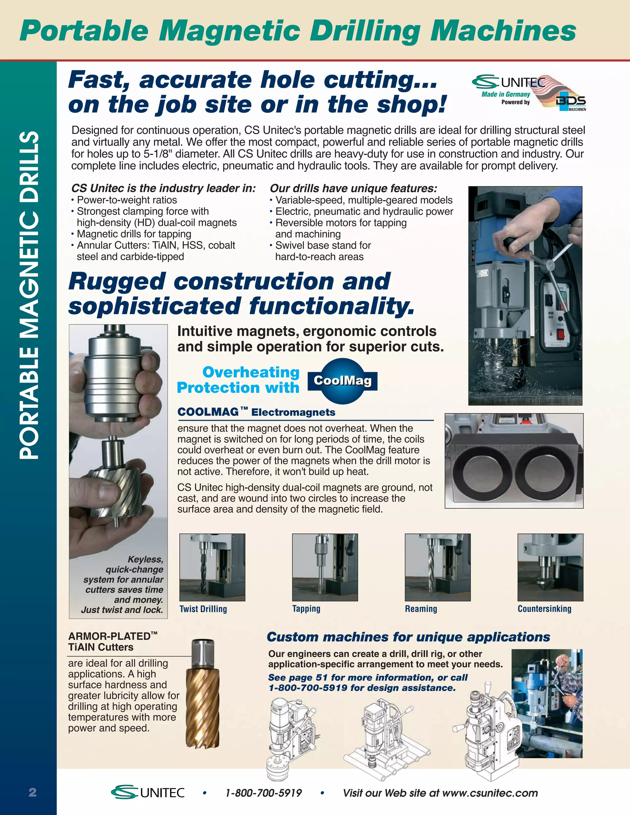 CS Unitec Portable Magnetic Drilling Machine | PDF