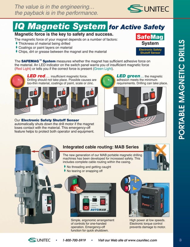 CS Unitec Portable Magnetic Drilling Machine | PDF