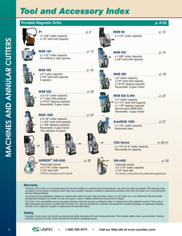 CS Unitec Portable Magnetic Drilling Machine | PDF