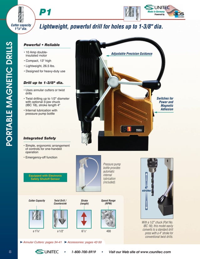 CS Unitec Portable Magnetic Drilling Machine | PDF