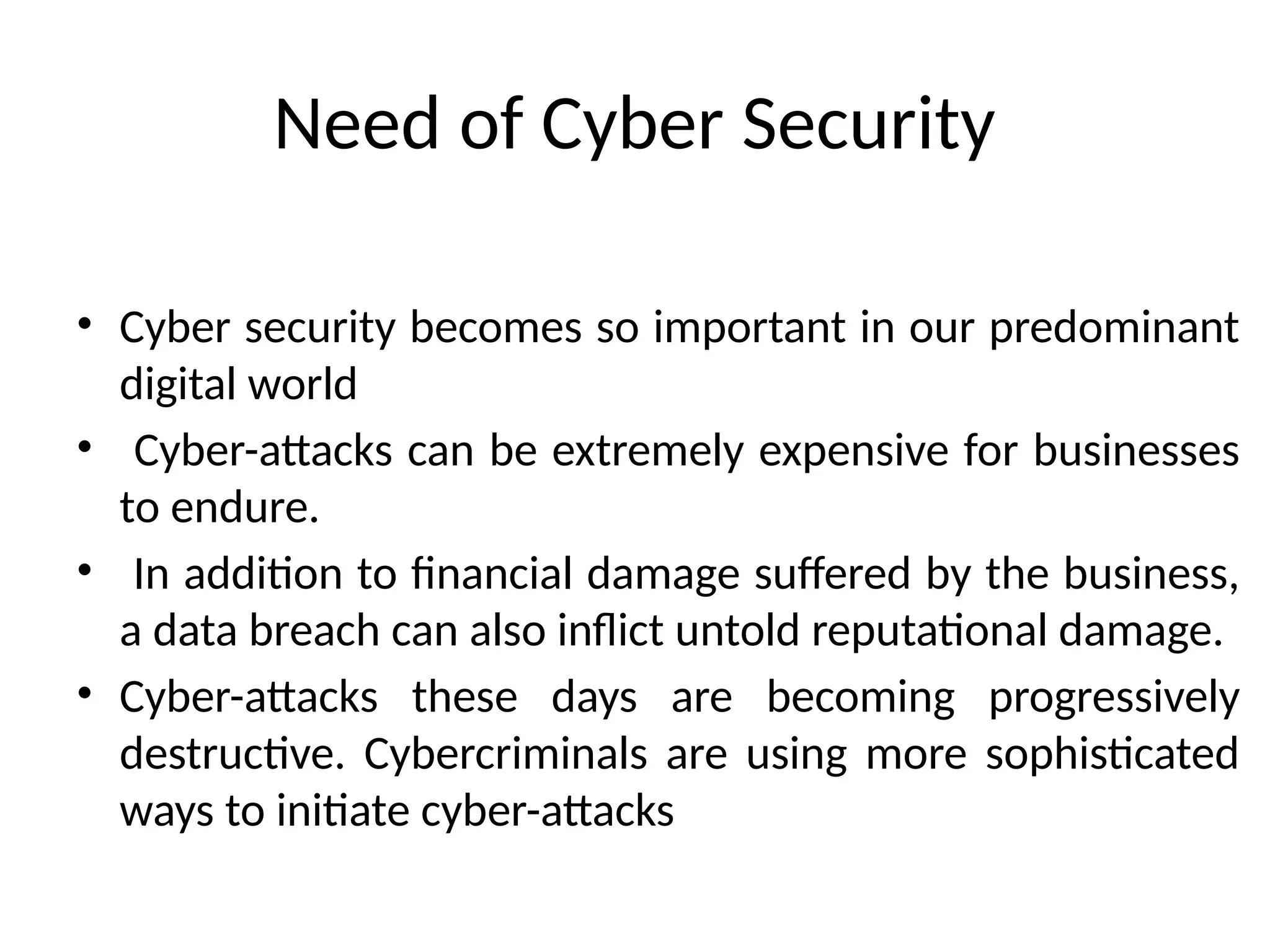 Introduction about the basics of Cyber security | PPTX