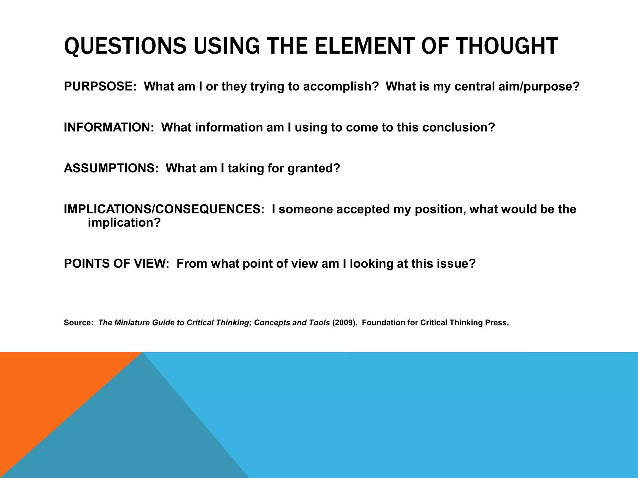 CSU Presentation/Critical Thinking | PPTX