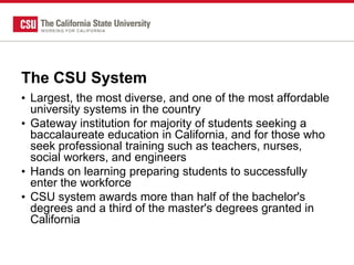 Csu presentation 2012 modified | PPT