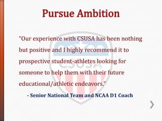 American College Sports - CSUSA | PPTX