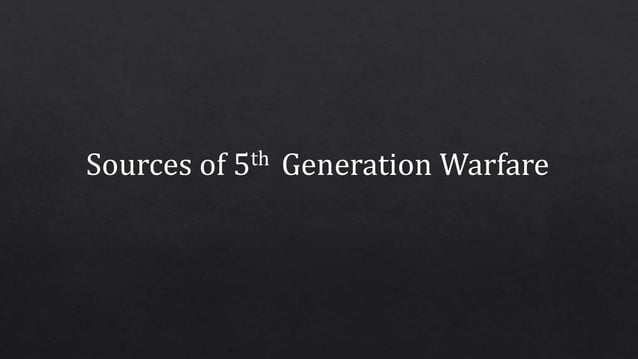 5 Generations of Wars | PPTX