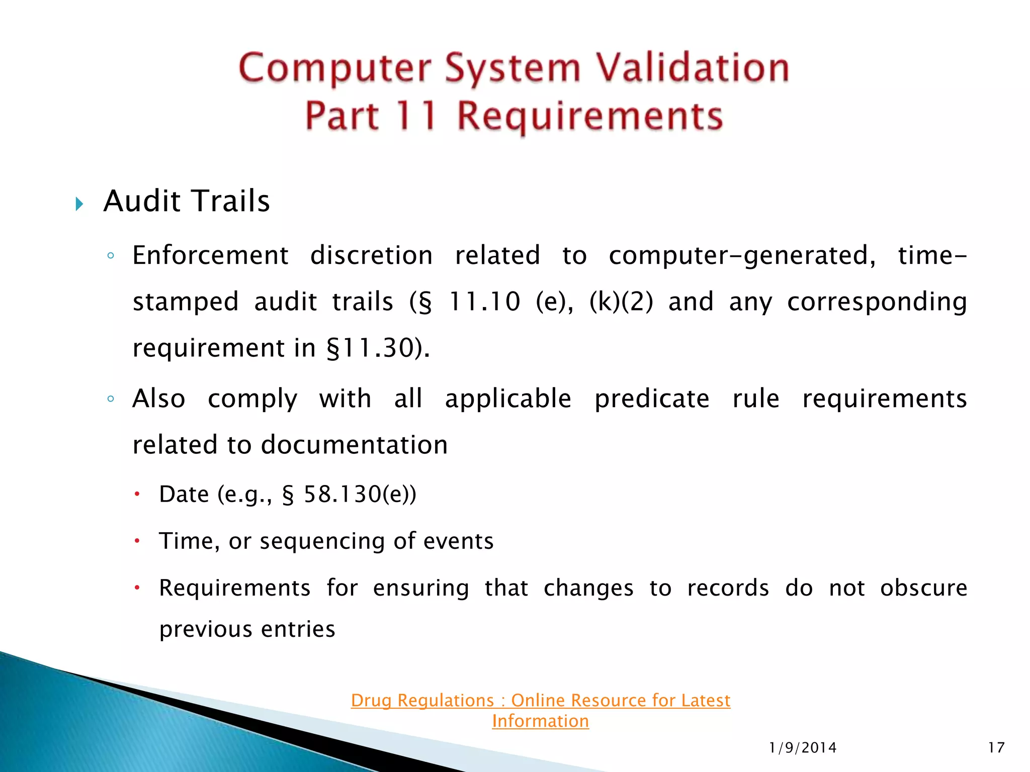 Computer System Validation | PPTX