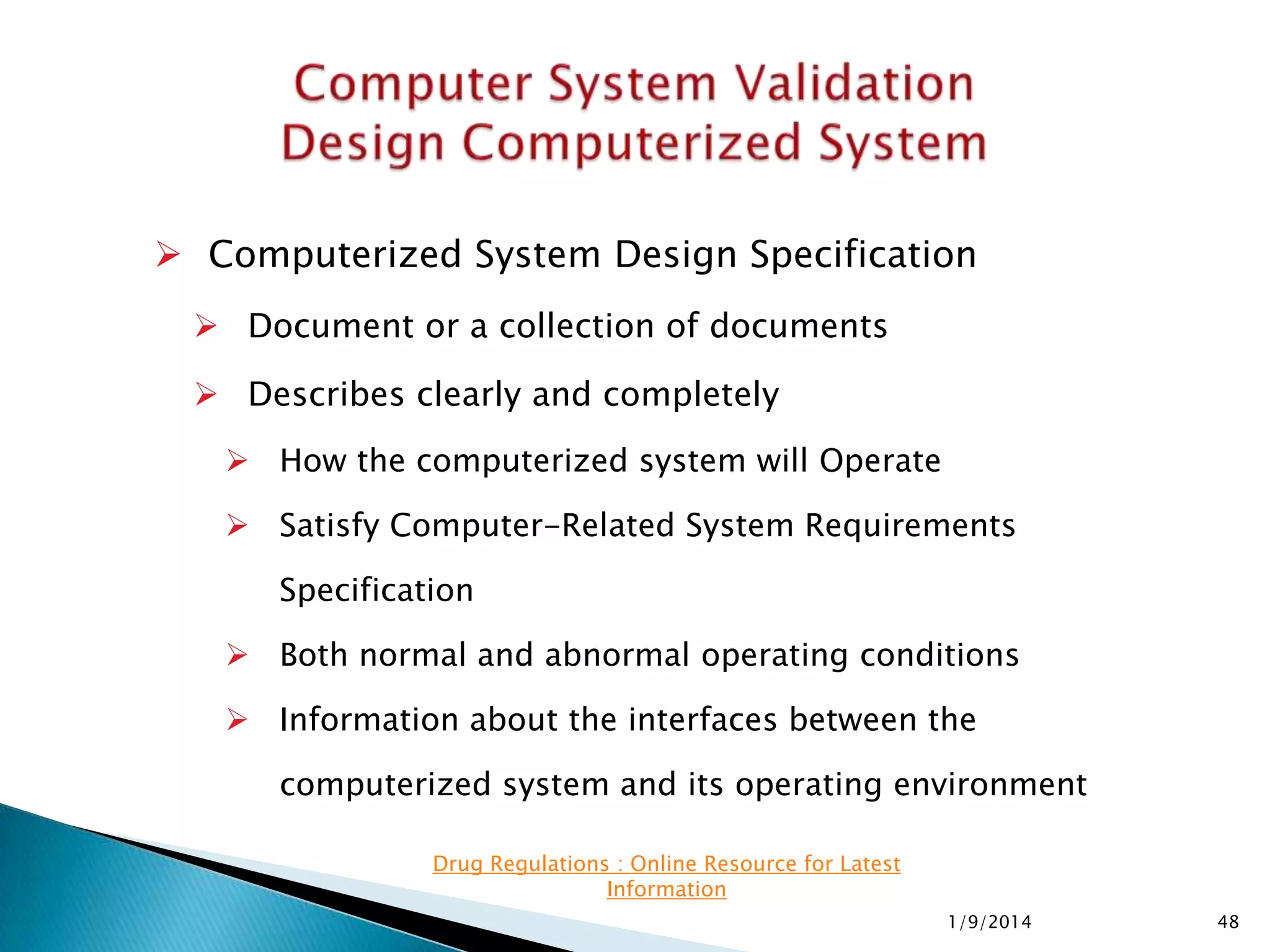 Computer System Validation | PPTX | Pharmaceutical Industry | Industries